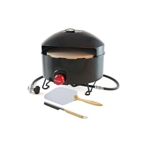 charcoal companion pizzacraft pizzaque portable pizza oven bundle with folding peel and stone brush (2 items)