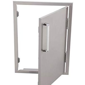 Bonfire Outdoor Kitchen BBQ Access Door,17 x24 Inch,304 Stainless Steel Single Vertical Door for Grilling Station or BBQ Island