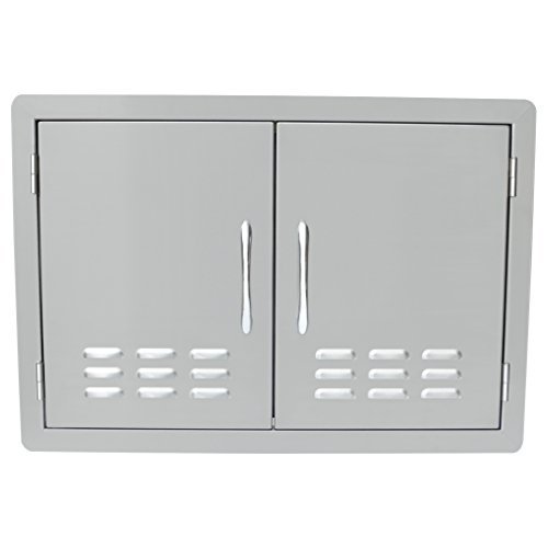 Stanbroil Outdoor Kitchen Stainless Steel Double Access Door with Vents, 30 Inches