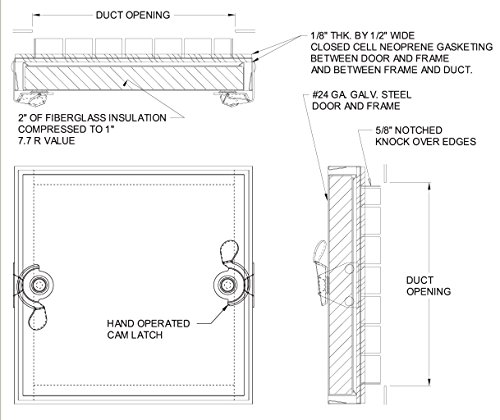 Acudor CD-5080 Duct Access Door 14 x 14