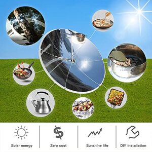 LiuWHweiXunDa Outdoor Ovens,Solar Cooker Stove Kits,1800W Portable Parabolic Solar Cooker,Concentrating Solar Cooker, 59 Inch Foldable Solar Cooker, Solar Cooker Parabolic Portable Stoves Magnesia