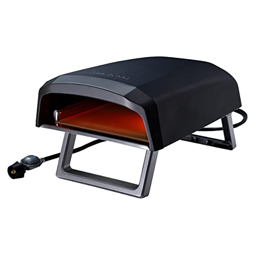 MasterPRO Outdoor Pizza Oven Perfect for 12" Neapolitan Pizzas, Includes 5-Piece Set, Gas, Black