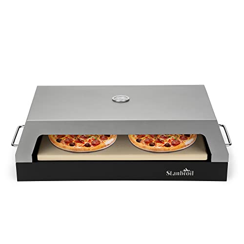 Stanbroil Outdoor Pizza Oven, Two Burner Accessory for All Camp Chef 16" Cooking System, Built-In Thermometer, with 19 in. x 15 in. Pizza Stone