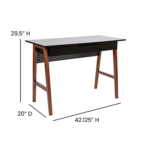 Flash Furniture Computer Desk - Black Home Office Desk with Storage Drawer - 42" Long Writing Desk for Bedroom