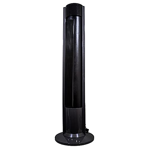 LYTIO Better Homes & Gardens 40" 3-Speed Black Tower Fan with Remote, Internal Oscillation (Renewed)