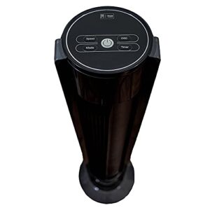 LYTIO Better Homes & Gardens 40" 3-Speed Black Tower Fan with Remote, Internal Oscillation (Renewed)