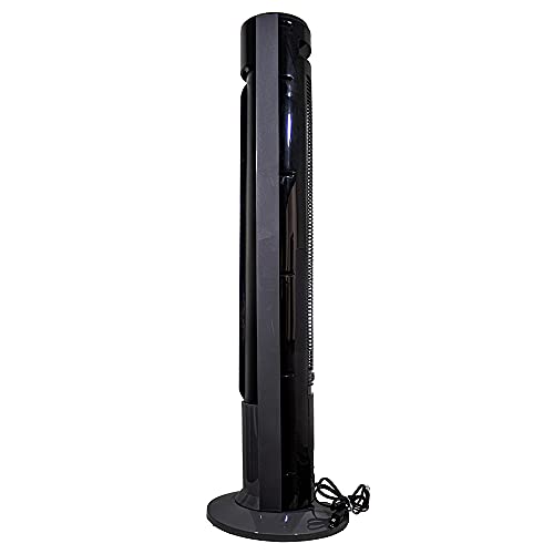 LYTIO Better Homes & Gardens 40" 3-Speed Black Tower Fan with Remote, Internal Oscillation (Renewed)