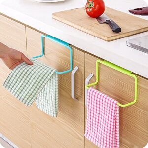 flekmanart towel rack hanging holder organizer | towel bar rack for kitchen bathroom | over the door towel rack hand towel rack inside cabinet towel rack cabinet cupboard hanger shelf