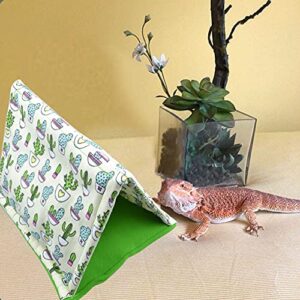 tinkare Reptile Sleeping Bed Bearded Dragon Tent Hide Habitat Shelter for Lizard Bearded Dragon Leopard Gecko