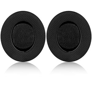 jecobb kraken v2 pro earpads, replacement ear cushion cover with protein leather & memory foam for razer kraken v2 pro headphone only – oval (black/mesh fabric)