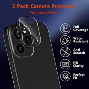 Ferilinso Designed for iPhone 13 Pro Max Camera Lens Protector, Designed for iPhone 13 Pro Camera Lens Protector, 3 Pack 9H Tempered Glass, Night Shooting Mode, Case Friendly, High Definition