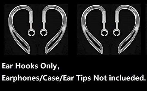 JNSA 4 Pack Earhooks Compatible with Apple AirPods Pro,Anti Slip Anti Drop Ear Hooks, Multi-Angle Adjustment Accessories,2 Pairs(4PCS),Great for Gym and Sport, Transparent