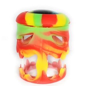 Singlenett Silicone Halloween Eye Glass Herb Jar (80ml) Leaf Stash Container with Air Tight and Smell Proof Seal (Red, Green, Yellow)