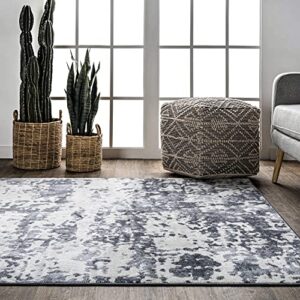 nuLOOM Ginny Contemporary Speckled Abstract Area Rug, 5' x 8', Blue