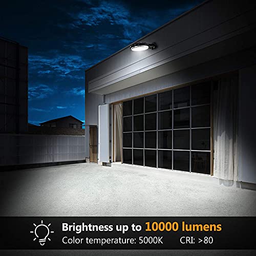 Bellanny 2PCs 100W LED Barn Light, 10000LM 5000K Daylight White Commercial Street Light, Dusk to Dawn IP65 Waterproof Outdoor Security Area Light for Yard, Garage, Patio