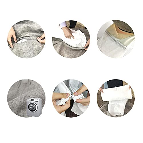 QIROG Lazy Bean Bag Sofa Home Folding Removable and Washable Fabric Sofa Chair Sofa Multi-Purpose Bed Sofa Bed Tatami-Gentleman Gray_130 * 160cm (Sofa Jacket)