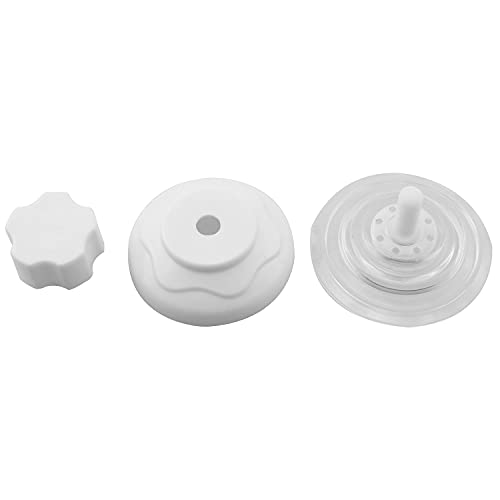 ZRM&E 5pcs 6.5 Dia. Strong Thread Screw Nut Suction Cup Hand Tighten Adjustment Sucker Pull Push Cap Suction Cup with Exhaust Groove Bathroom Kitchen Shelf Accessories (Screw Diameter 8 mm)