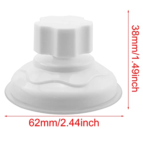 ZRM&E 5pcs 6.5 Dia. Strong Thread Screw Nut Suction Cup Hand Tighten Adjustment Sucker Pull Push Cap Suction Cup with Exhaust Groove Bathroom Kitchen Shelf Accessories (Screw Diameter 8 mm)