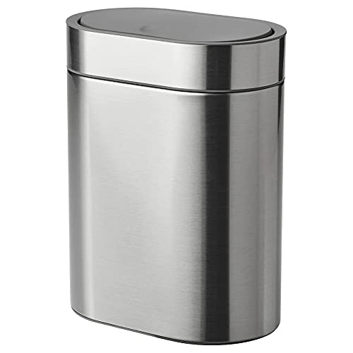 MintWrx IKEA BROGRUND Touch Top Trash Can, Stainless Steel 1 Gallon 704.333.64