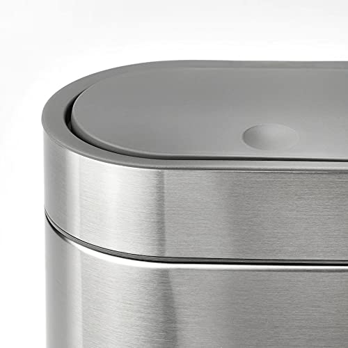 MintWrx IKEA BROGRUND Touch Top Trash Can, Stainless Steel 1 Gallon 704.333.64