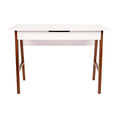 Flash Furniture Computer Desk - White Home Office Desk with Storage Drawer - 42" Long Writing Desk for Bedroom