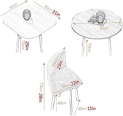 BUYT Office Reception Room Club Table and Chair Set Dining Table Coffee Bread Dessert Table Western Restaurant Bar Cinema Library Lounge Office Meeting Room Reception Room (Color : Brown)