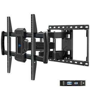 mounting dream tv mount tv wall mount for most 42-75 inch tvs, full motion articulating wall mount tv bracket with swivel and tilt, max vesa 600x400mm, up to 100lbs, fits 16" wood studs md2619