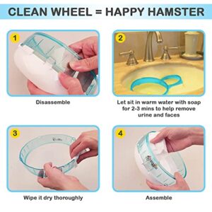 Silent Hamster Wheel, Super Quiet 8.3 Inch Hamster Exercise Wheel with Firm Bearing Lock and Stand, Hamster Cage Runner Wheels Accessories for Hamster Tiny Gerbil Mice or Other Small Animals