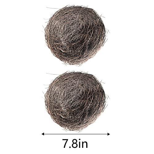 Hamiledyi Rattan Bird Nest Natural Handmade Parakeets Hut Cozy Resting Place Garden Yard Home Party Decor for Doves Canaries Finches Budgies