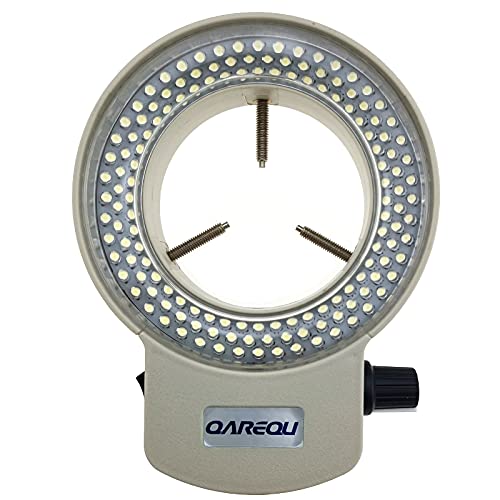 QAREQU 144 LED Ring Light Adjustable Illuminator for HDMI Camera Microscope Brightness, 2.48 inch Mounting Diameter