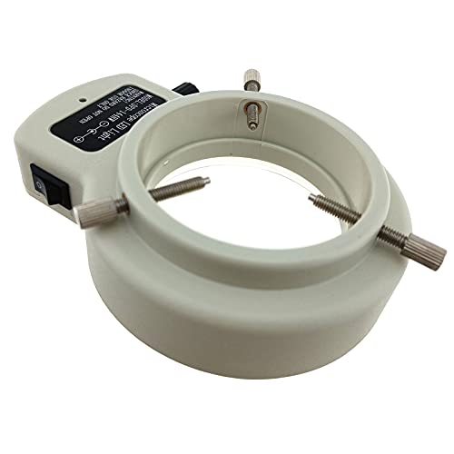 QAREQU 144 LED Ring Light Adjustable Illuminator for HDMI Camera Microscope Brightness, 2.48 inch Mounting Diameter