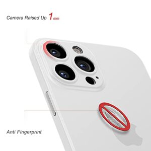 memumi Super Slim Case for iPhone 13 Pro Max [Upgrade Version] Matte Finish Coating Back Cover for iPhone 13 Pro Max 2021 Ultra Thin Case with 0.3 mm Minimalist Design (Translucent White)