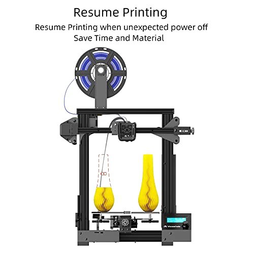 Voxelab Aquila C2 3D Printer with Improved Alloy Frame Structure,UL Certified Power Supply,Removable Build Surface Plate, Fully Open Source and Resume Printing Function,Printing Size 8.66x8.66x9.84in