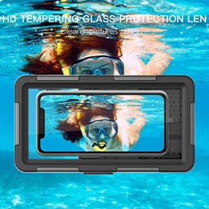 Waterproof Underwater Snorkeling Diving Phone Case for iPhone 11/12/13/14 Pro Max Mini Xr/X/Xs and Samsung Galaxy Note10/9/8/S10/9/8 Ultra Plus Professional [15m/50ft] Photo Video Cover (SG Black)