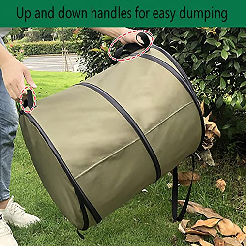 CDLXSH Camping Trash Can, Pop-Up Trash Can/Recycle Bin, Car Garbage Can ,Reusable Outdoor Trash Garden Yard Trash Bag Foldable Camping Recycling Bin (Green10gallons)