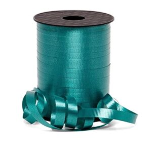 3/8 crimped curling ribbon - teal - roll 1