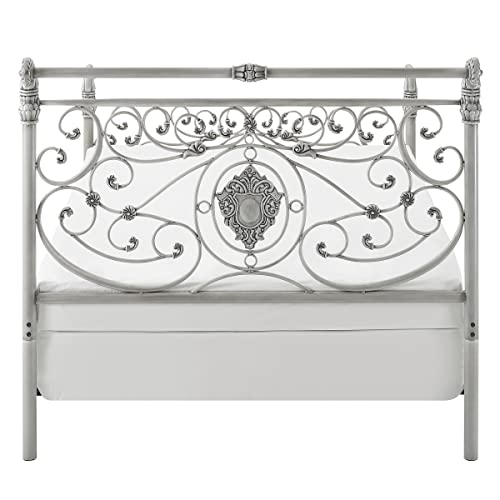 Hillsdale Mercer Metal Queen Sleigh Bed Brushed White