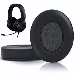 soulwit ear pads cushions replacement, earpads for razer kraken x 2019, kraken x lite headset, noise isolation memory foam, softer protein leather-black