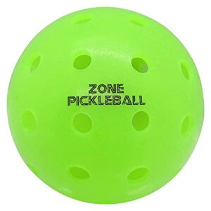 zone pickleball neon green outdoor pickleballs | usapa approved | 40 holes | durable | 6 pack|