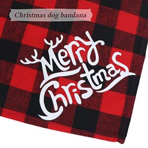 STMK Holiday Plaid Dog Bandanas, Halloween Thanksgiving Day Christmas Trick or Treat Turkey Taster Merry Christmas Dog Bandana for Halloween Thanksgiving Day Christmas Dog Puppy Costume Decorations