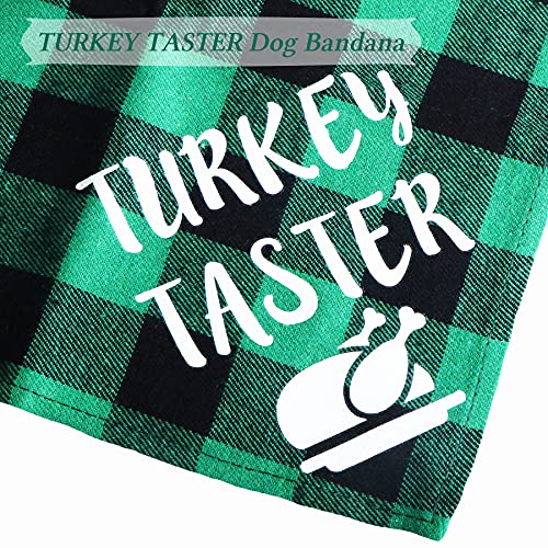 STMK Holiday Plaid Dog Bandanas, Halloween Thanksgiving Day Christmas Trick or Treat Turkey Taster Merry Christmas Dog Bandana for Halloween Thanksgiving Day Christmas Dog Puppy Costume Decorations