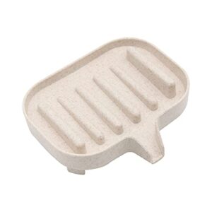 sihuuu soap dish, soap saver holder soap tray for bathroom shower easy cleaning, dry, stop mushy soap (beige, plastic)