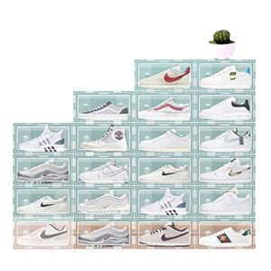 FARWIX Shoe Storage Boxes Clear Plastic Shoe Boxes Stackable, Shoe Storage 13 x 9.5 x 7in, Shoe Organizer with Lids,8 Pack Shoe Box, Front Opening Shoe Holder Containers, Storage Box for Multi-use