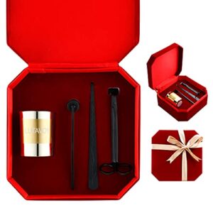 lutavoy scented candles gift set with candle tools gift box for candle lovers soy wax sweet aromatherapy candles for home scented (zt4-black)