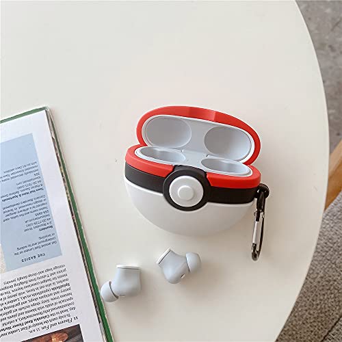 Beats Studio Buds Case Cover 2021,3D Cute Cartoon Cool Premium Silicone Case,for Boys and Girls Beats Studio Buds Shockproof Protective and Skin for Beats Studio Buds Charging Case (Pokeball)