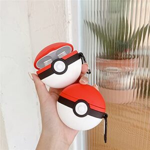 Beats Studio Buds Case Cover 2021,3D Cute Cartoon Cool Premium Silicone Case,for Boys and Girls Beats Studio Buds Shockproof Protective and Skin for Beats Studio Buds Charging Case (Pokeball)