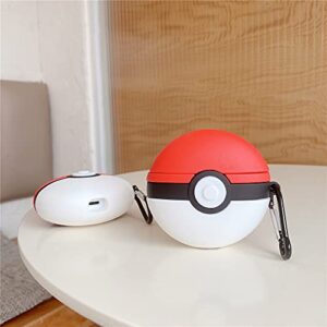 Beats Studio Buds Case Cover 2021,3D Cute Cartoon Cool Premium Silicone Case,for Boys and Girls Beats Studio Buds Shockproof Protective and Skin for Beats Studio Buds Charging Case (Pokeball)