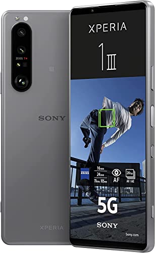 Sony Xperia 1 III XQ-BC72 5G Dual 512GB 12GB RAM Factory Unlocked (GSM Only | No CDMA - not Compatible with Verizon/Sprint) International Version – Frosted Gray