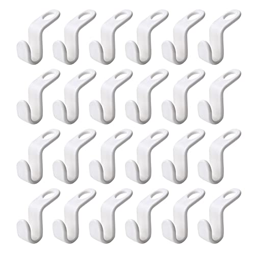 6/12/24 Pcs Clothes Hanger Connector Hooks, Space-Saving Hanger Extender Clips, Cascading Clothes Hooks, Outfit Hangers Suitable for Christmas Home Bedroom Decorations Besokuse