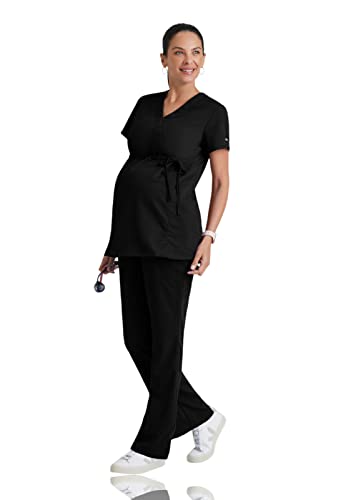 BARCO Grey's Anatomy GRT094 Women's Lilah Maternity Scrub Top Black M